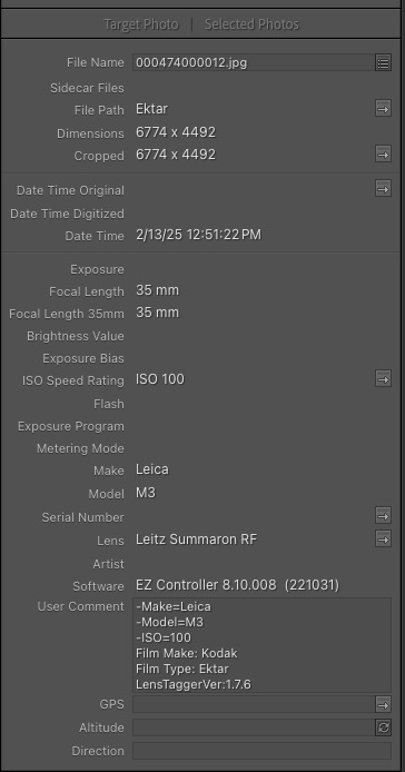 Adding EXIF data to film scans | Photographs, Photographers and Photography